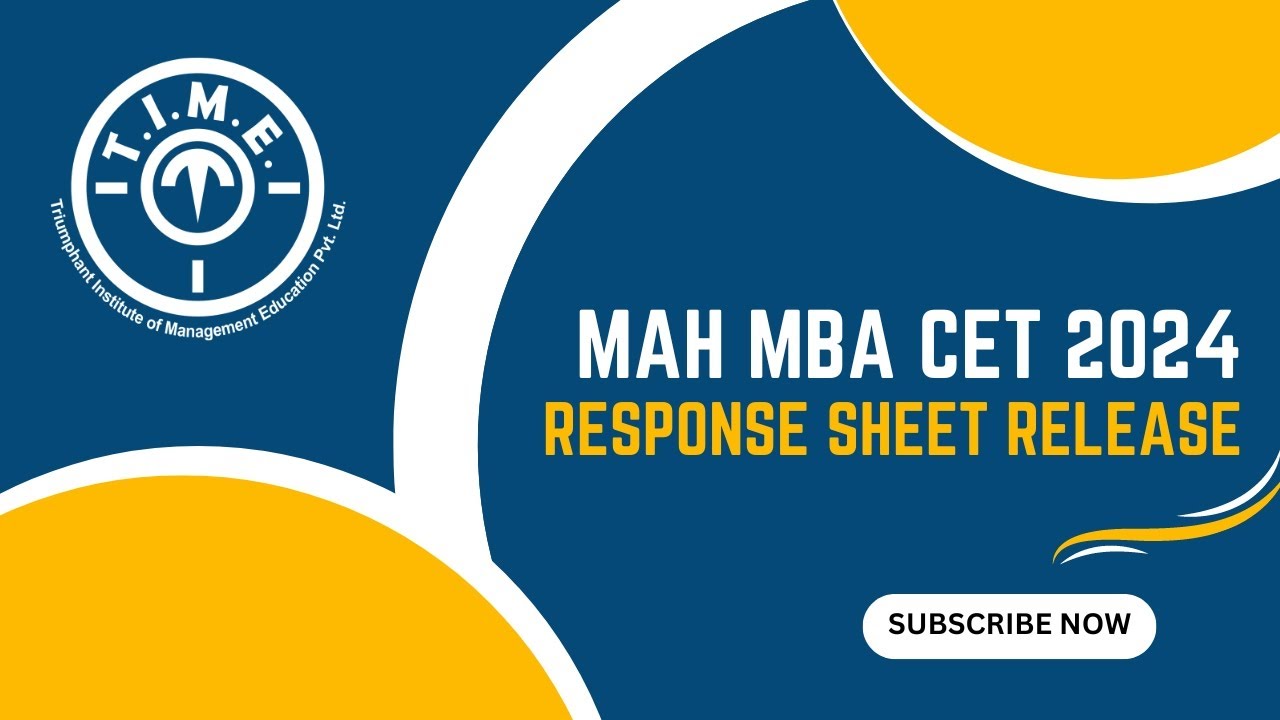MAH MBA CET 2024 Response sheet Release - YouTube