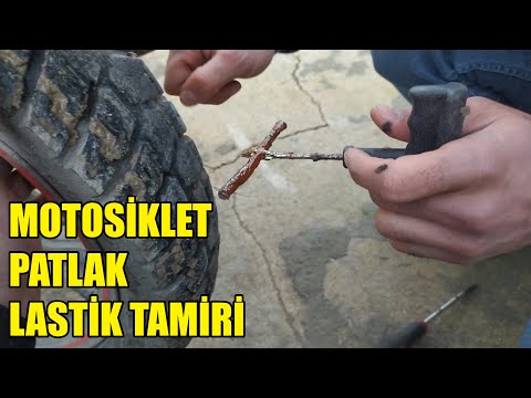 VİDA GİRMİŞ LASTİĞE FİTİL ATMAK! / MOTOSİKLET LASTİK TAMİRİ