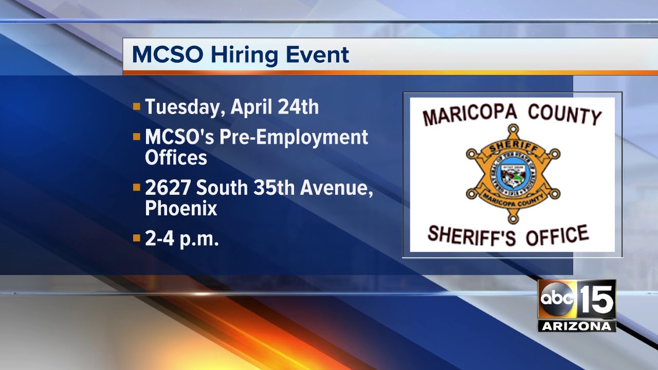 MCSO holding hiring event on April 24 - YouTube