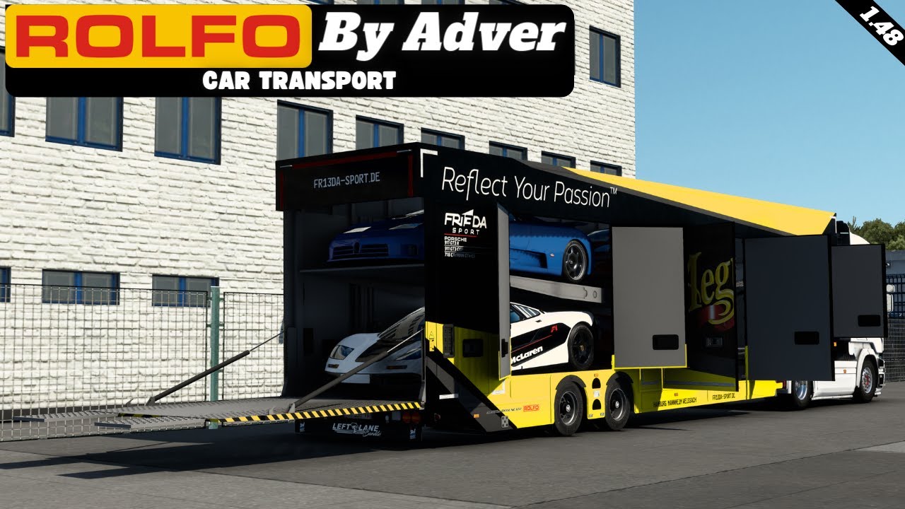 [ ETS2 1.48 ] ROLFO AURIGA DELUXE | TRAILER MOD | CAR TRANSPORT | By ...