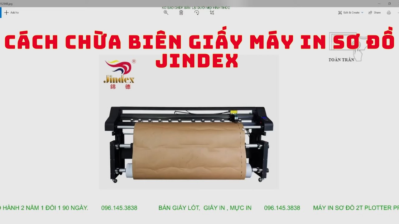 [03] CÁCH CHỪA BIÊN GIẤY MÁY IN SƠ ĐỒ JINDEX - YouTube