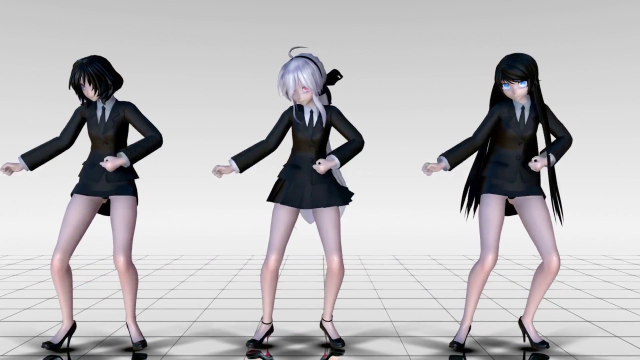 [MMD] 1632 TDA Uniform Haku,Tori&Yoru Hot Dance Uptown Funk [DL][1080P ...