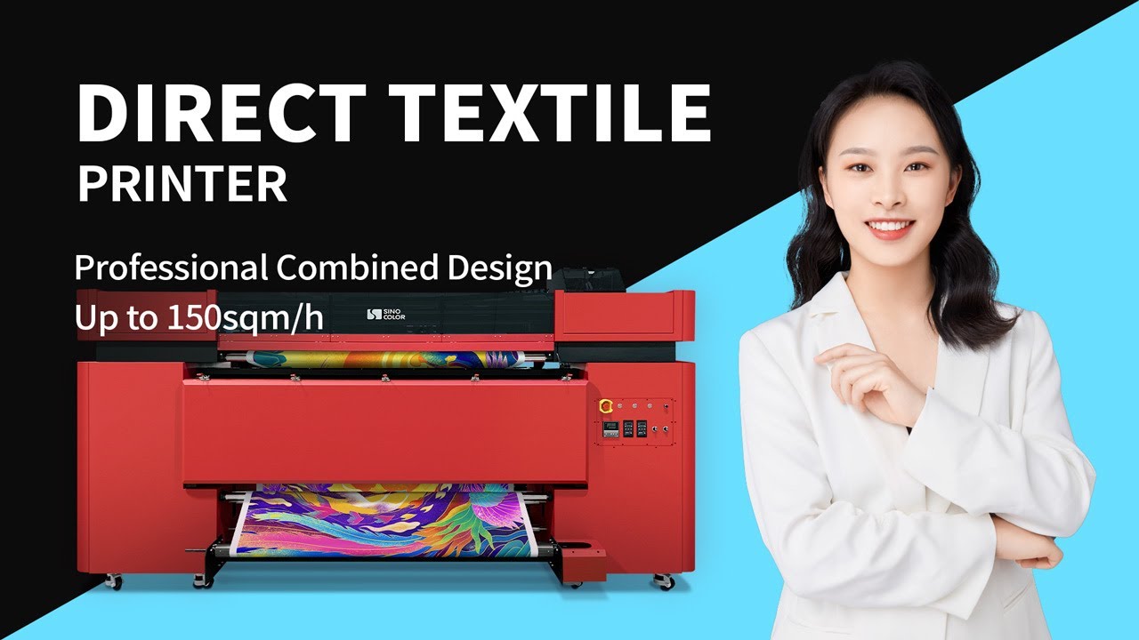 Direct textile printer FP-740S - YouTube