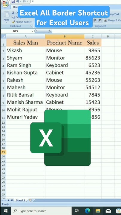 Excel All border Shortcut Key😎||Advance Excel🔥||#shorts #excel # ...