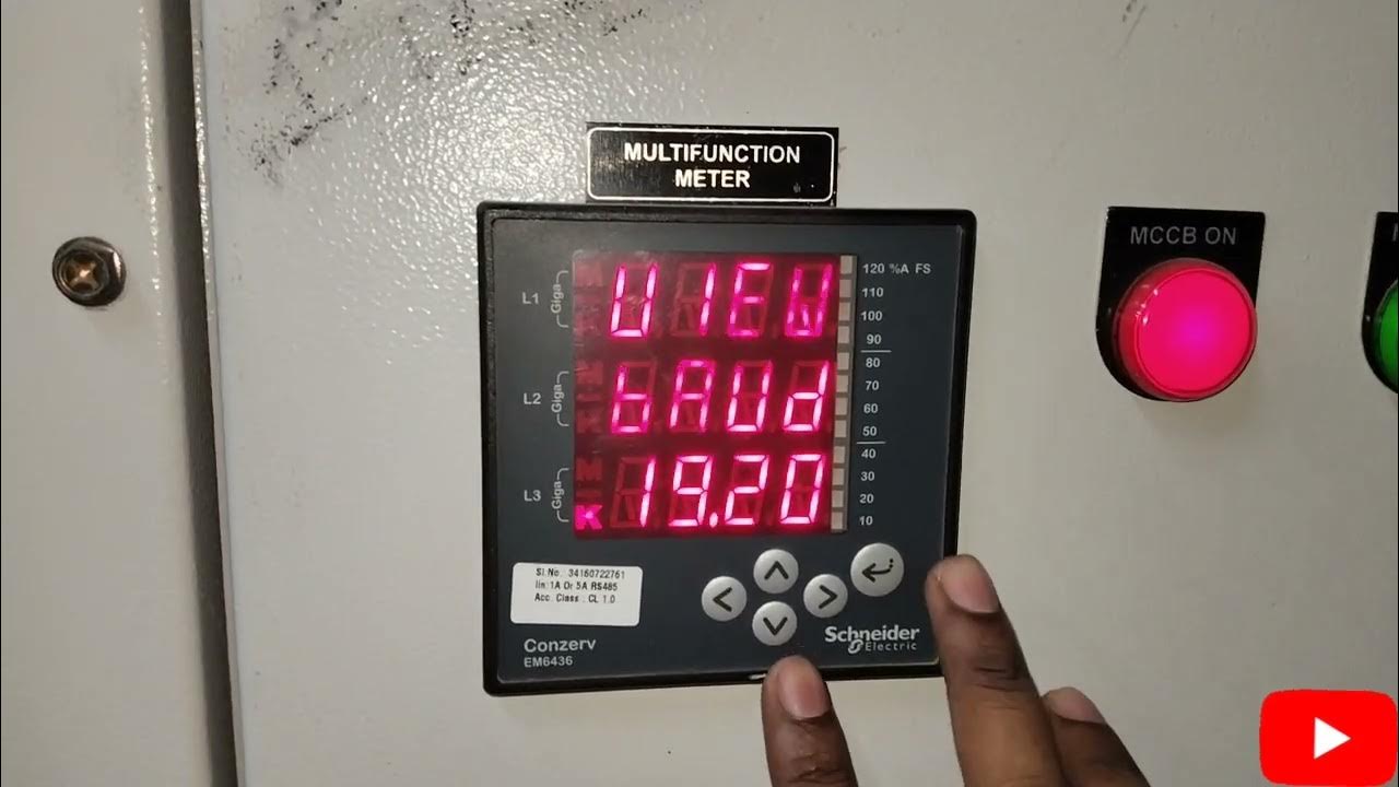 Schneider EM6436 MFM Programming and Parameters setting - YouTube
