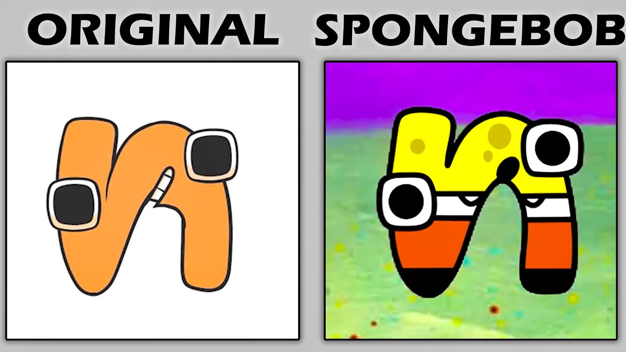 Alphabet Lore vs SpongeBob Alphabet Lore (by CloClips SideToSide) FINAL ...