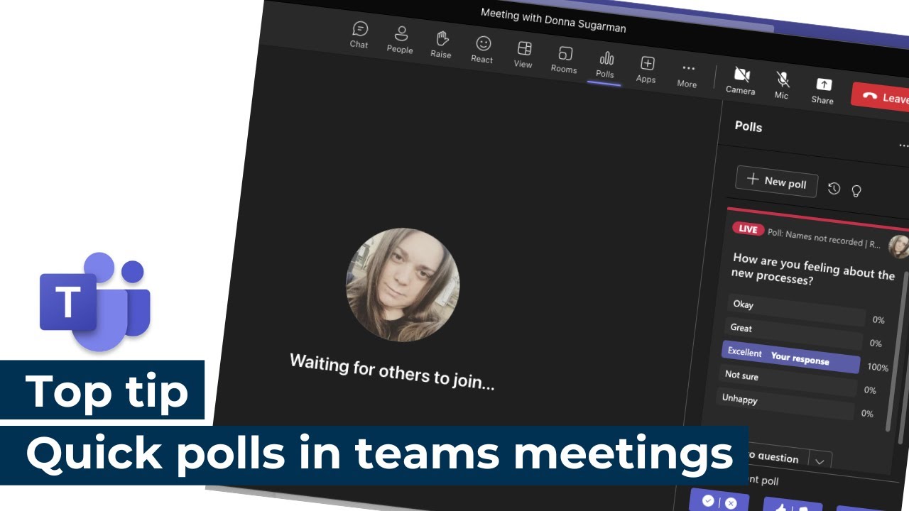 Top tip | Microsoft Teams | Quick polls in teams meetings - YouTube