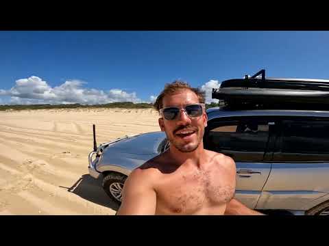 Surfing and Camping at a NUDIST Beach