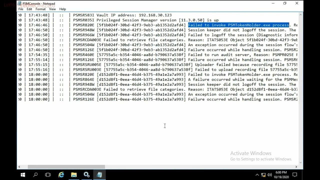 CyberArk Error Failed To Create Process PSMTokenHolder exe YouTube cyberark-error-failed-to-create-process-psmtokenholder-exe-youtube