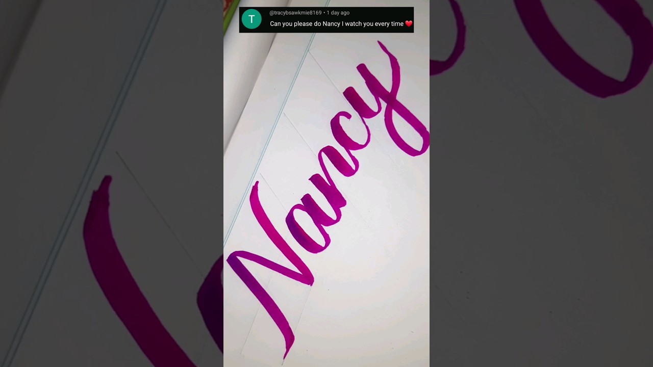 tag nancy #calligraphy #handwriting - YouTube