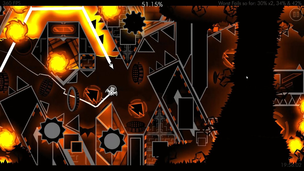 Molten Gear 79% (Progress #2) | Geometry Dash [360fps] - YouTube