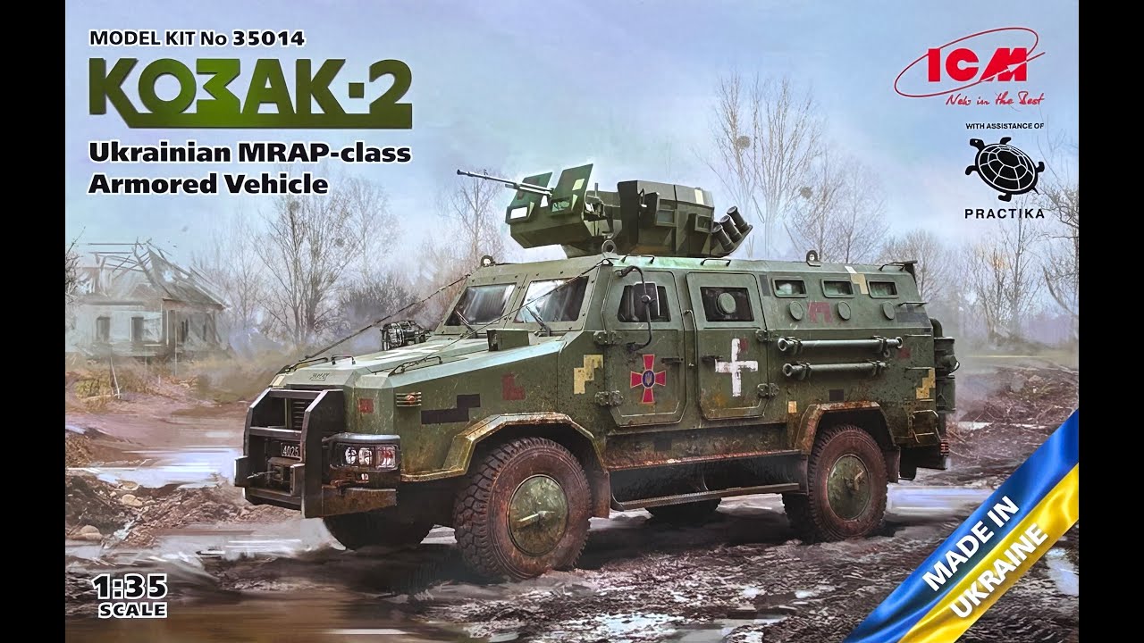 NEW! ICM 1/35 Kozak 2 MRAP vehicle 35014 kit review - YouTube