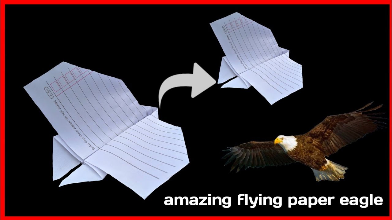 origami pesawat elang | paper eagle easy | Amazing flying paper eagle ...
