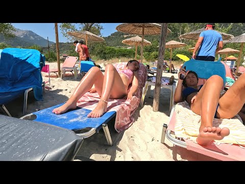 🇬🇷 Best Summer day at GOLDEN Beach 🏖 Tassos beach walk