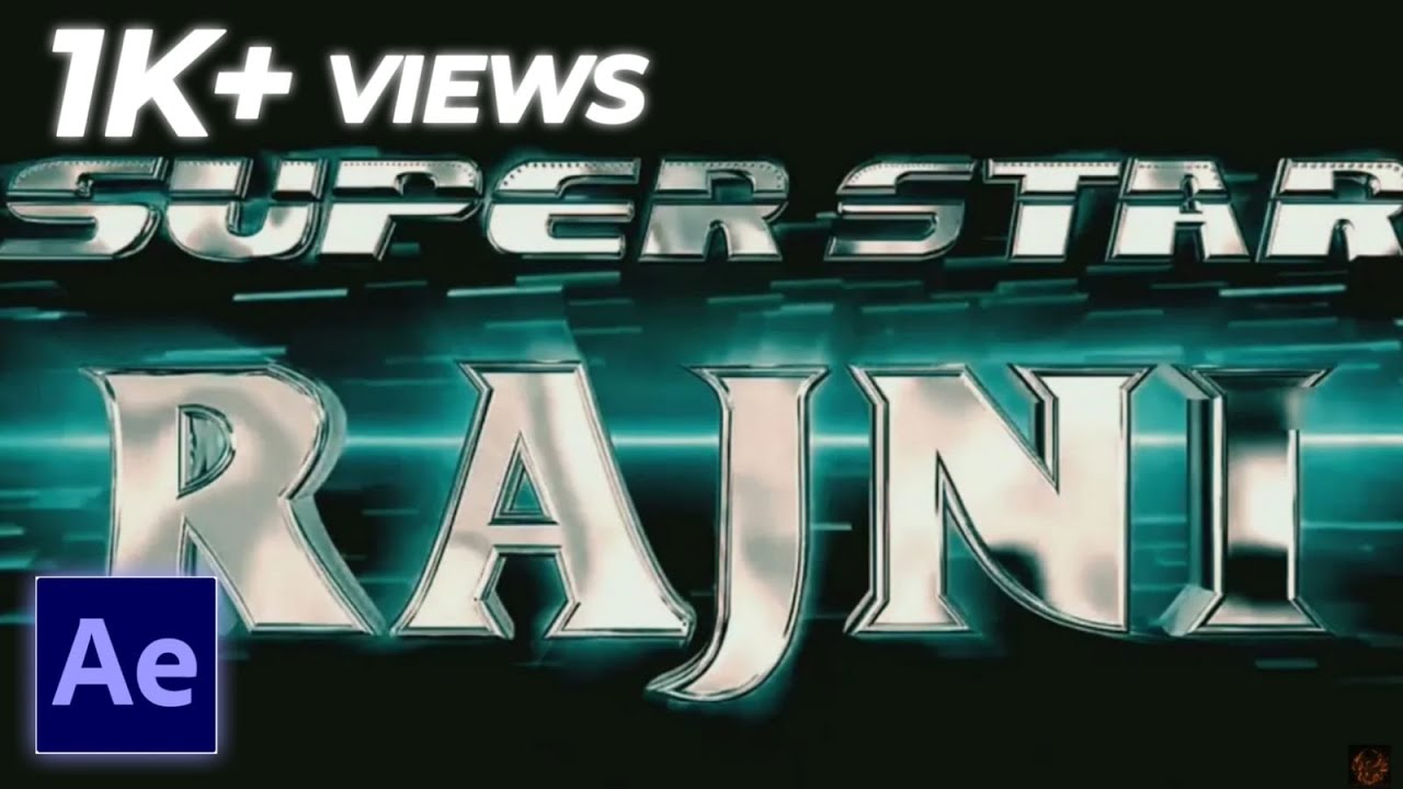 Super star Rajnikanth Enthiran title card in after effects - YouTube