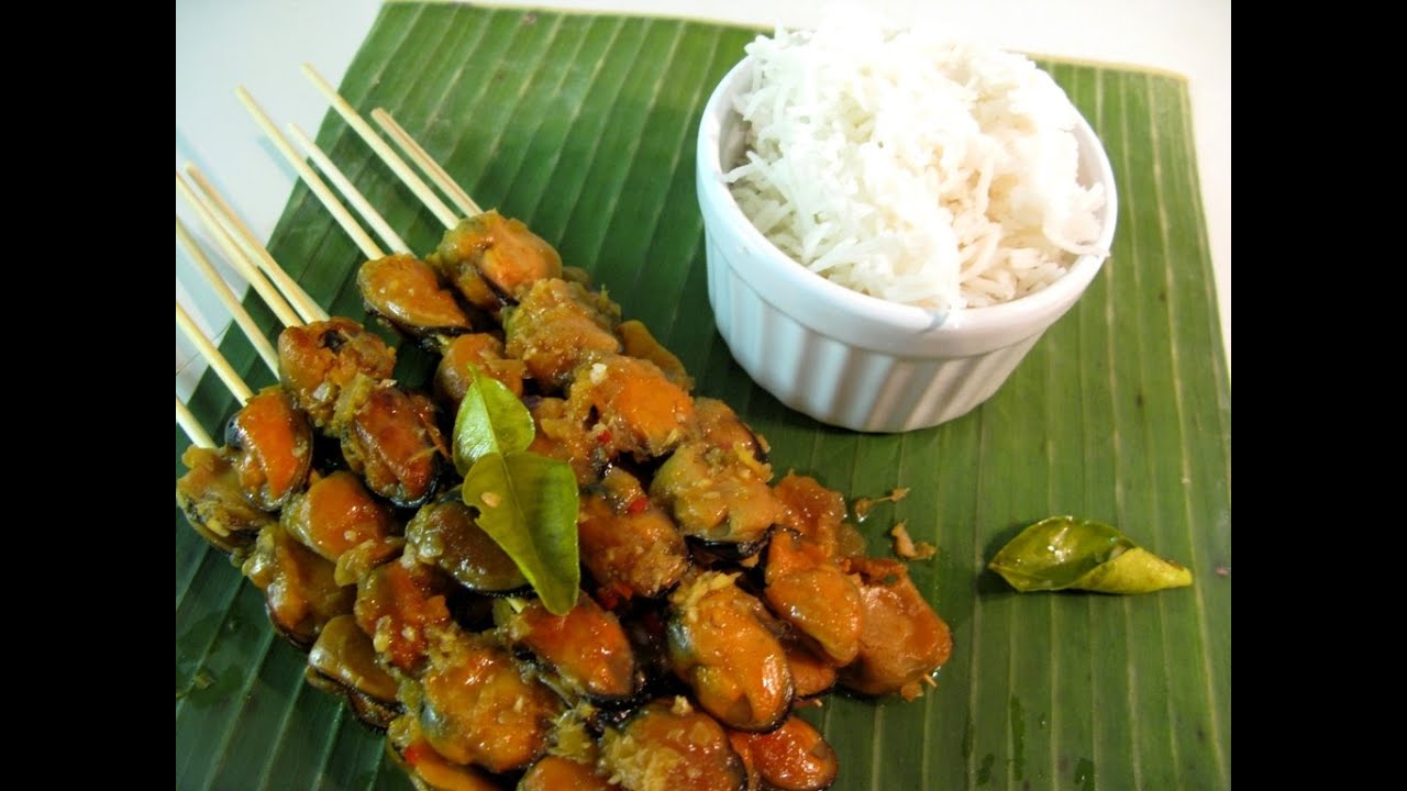 Recipe SATE KERANG (Indonesian shellfish or mussel satay) - YouTube