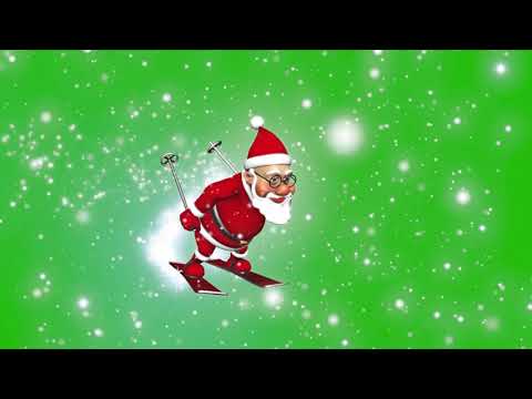 no copyright 3d Santa Claus transition with green screen (black mart)