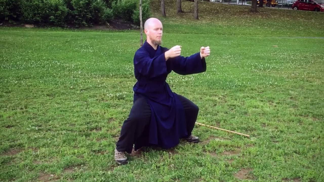 Fundamental Gong Fu - horse stance / posture du cavalier (Mǎ Bù, 馬步 ...