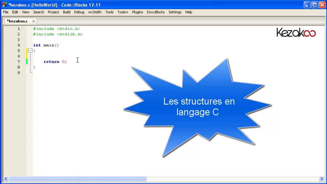 Kezakoo-Les structures en langage C - YouTube