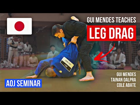 How to leg drag (advanced) — Gui Mendes, Tainan Dalpra, Cole Abate seminar, 2023 Asian Championship