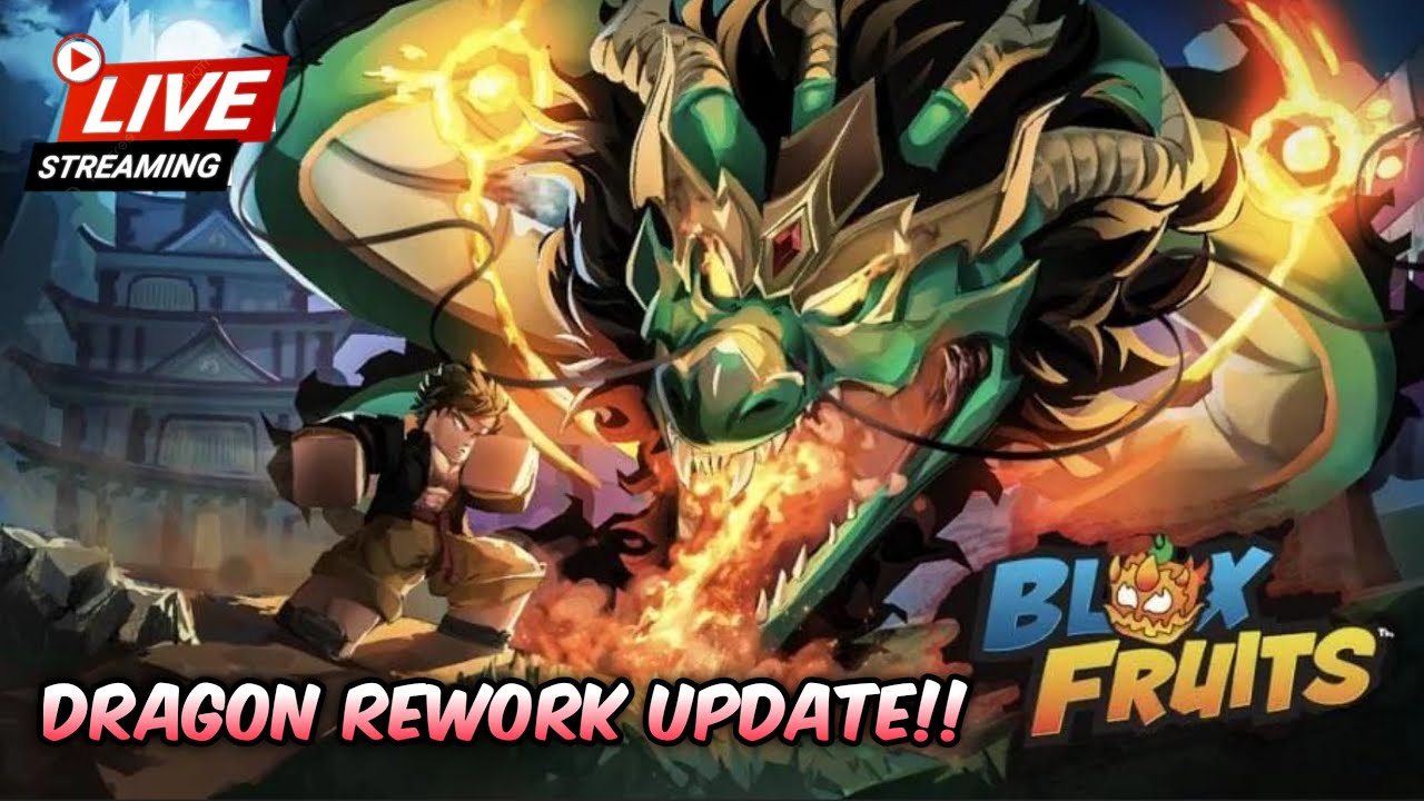 Blox Fruits Roblox Live Stream! (NEW Dragon Rework Update!) - YouTube
