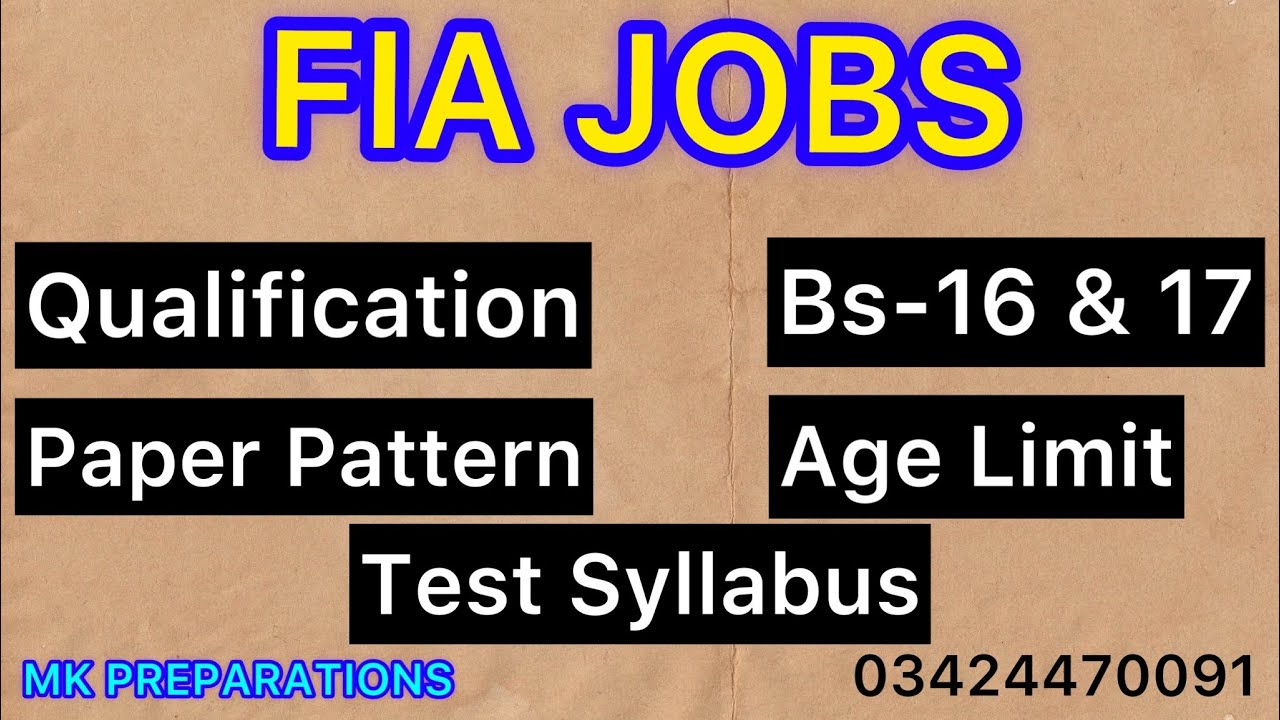 FIA JOBS 2023 | Qualification & Test Syllabus | How to Prepare for FIA ...