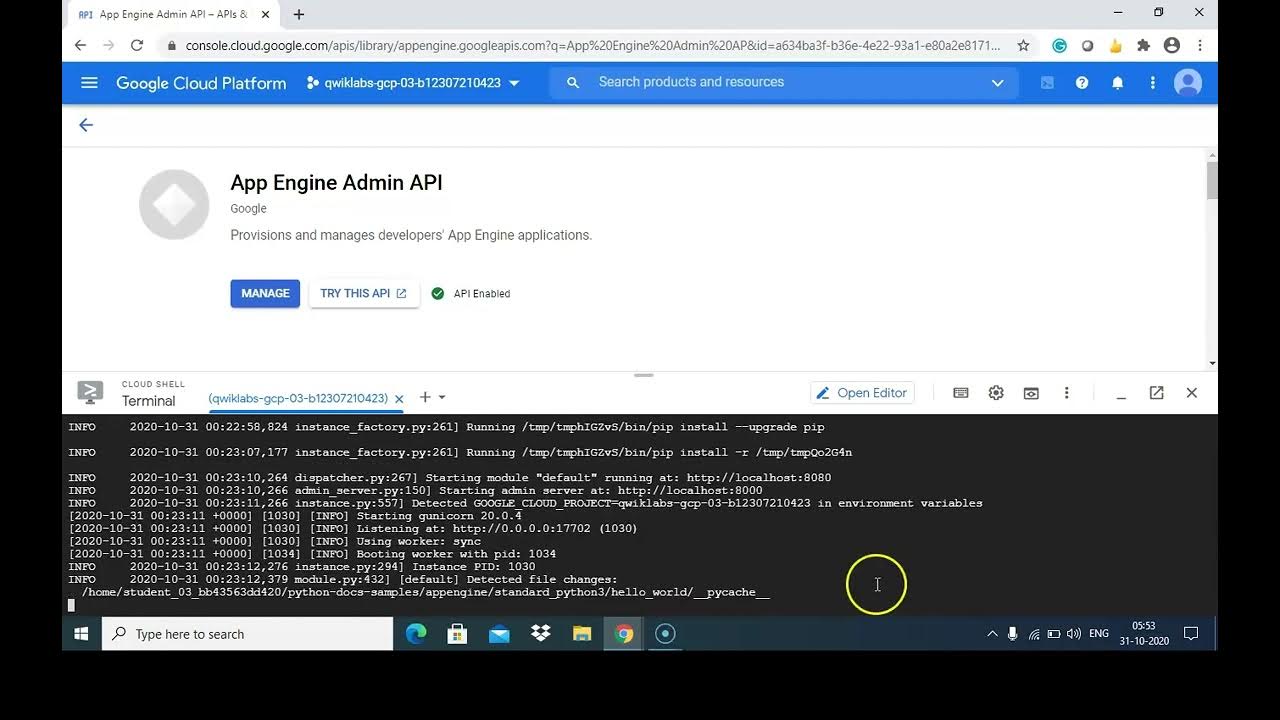 EXNO 6 and 7 Deploy Python or Java Application Using Google Cloud App Engine1 - YouTube