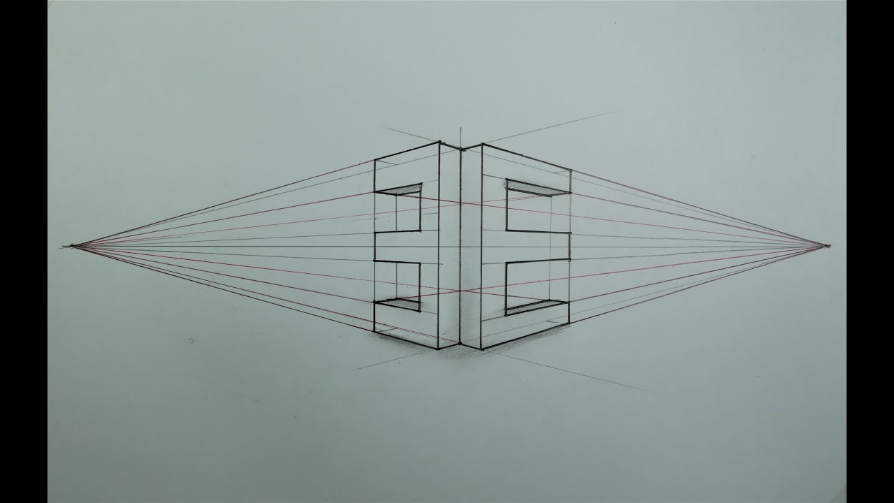 how to draw in 2 point perspective - YouTube