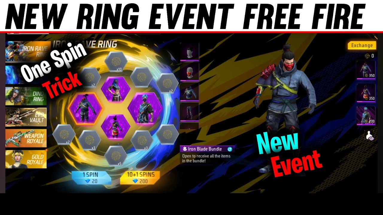 NEW IRON RAVE RING EVENT FREE FIRE || IRON BLADE BUNDLE RETURN || TODAY ...
