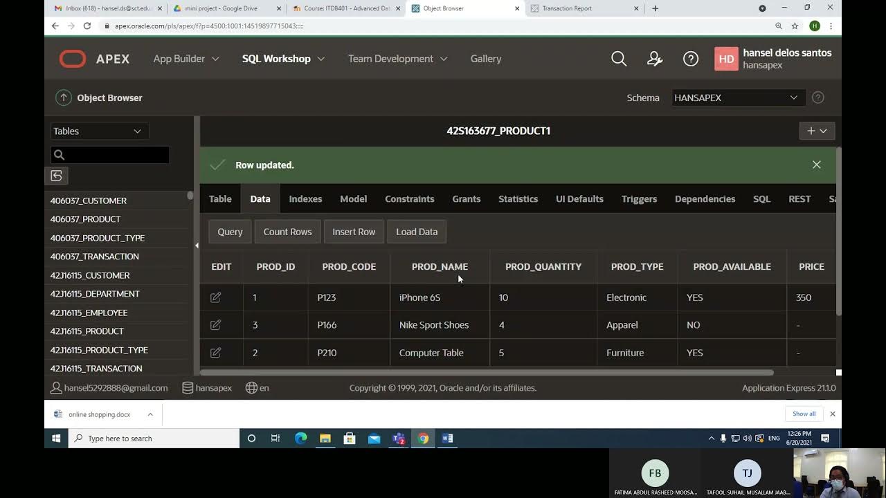 Oracle APEX - Creating a complex VIEW objects (Join tables, group ...