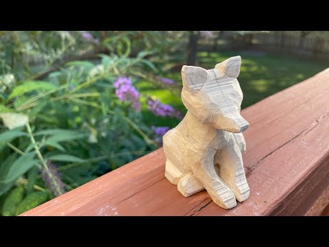 Wood Carving a Fox