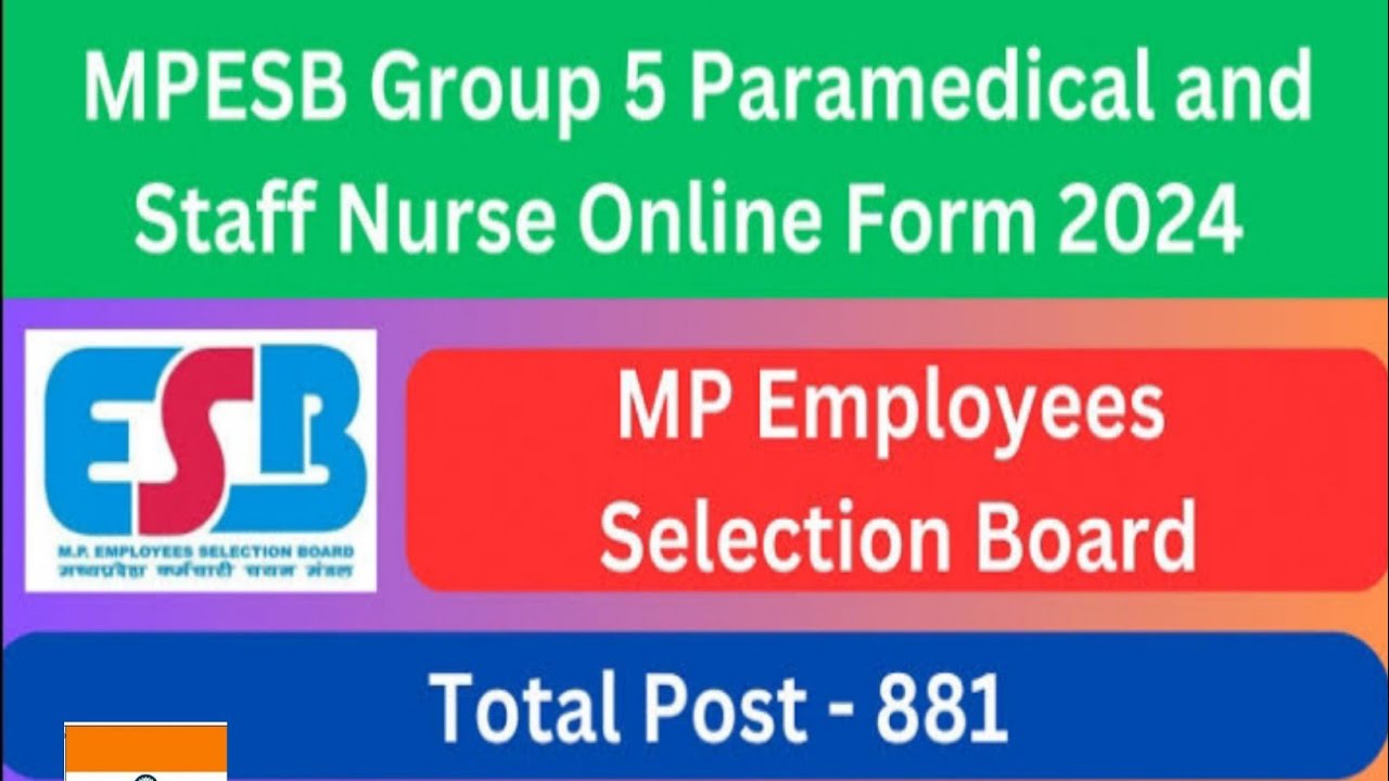 MPESB Paramedical Group 5 Post Online Form. Apply Online Form. - YouTube
