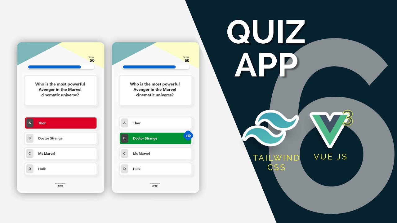 Quiz App with Vue 3, Tailwind and Open Trivia API Part 6: End of Quiz ...