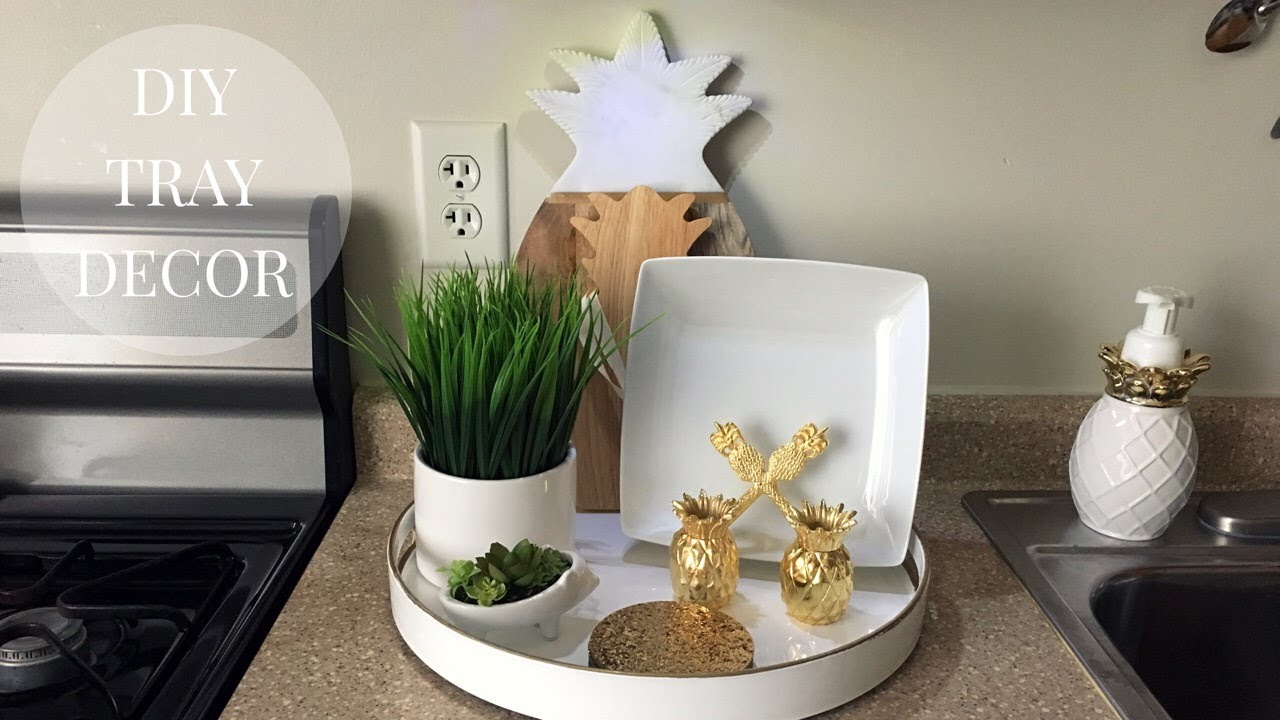 ♡How to decor a kitchen tray♡ - YouTube
