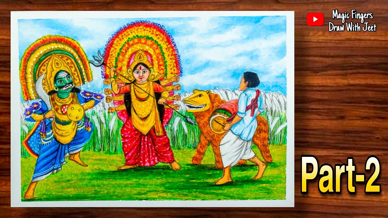 Chhau Dance Drawing | Cho Nach Of Purulia Scenery Drawing | Subject ...