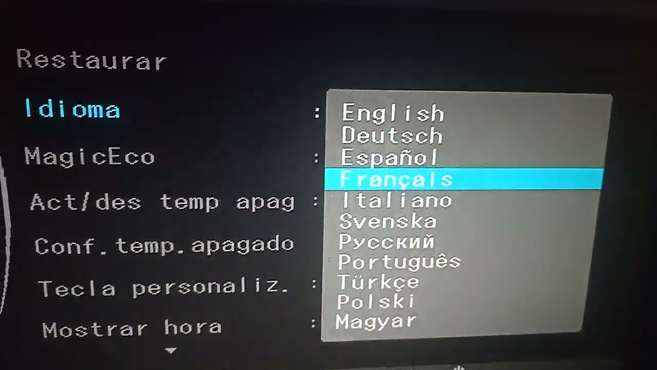 How to change language in Samsung SyncMaster B2030 - YouTube