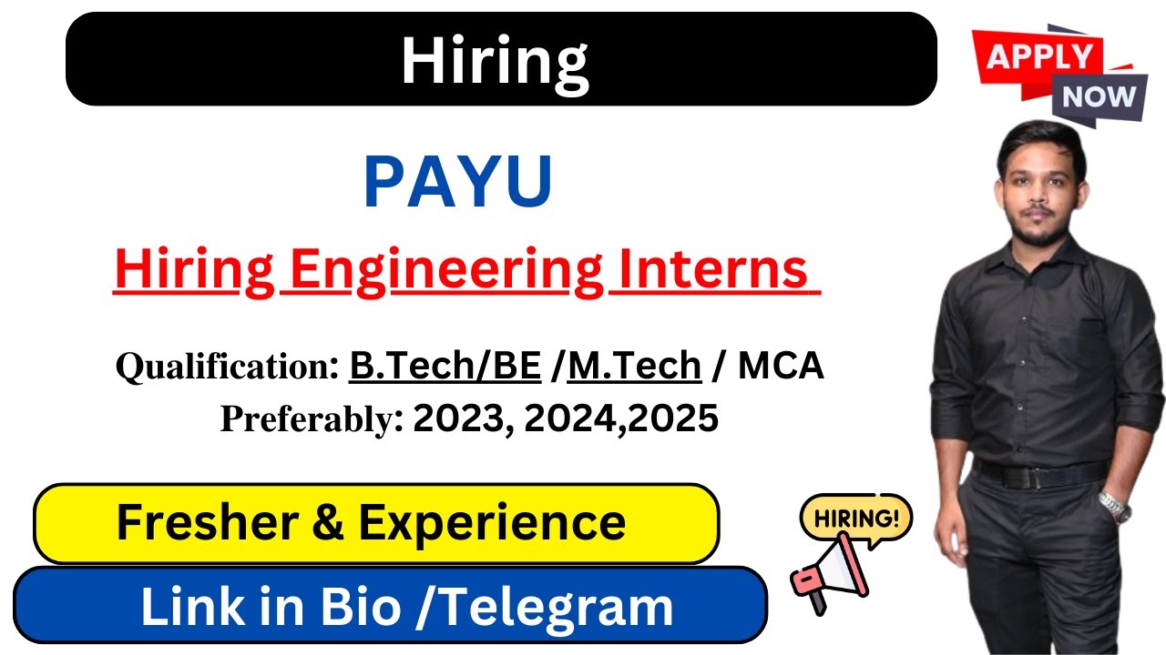 PayU Hiring Engineering Interns 2023,2024,2025 Passout - YouTube