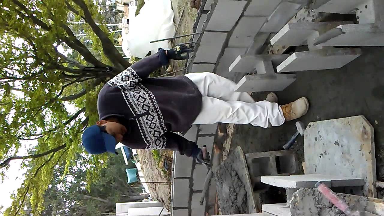 Como pegar blocks en paredes con curva. - YouTube