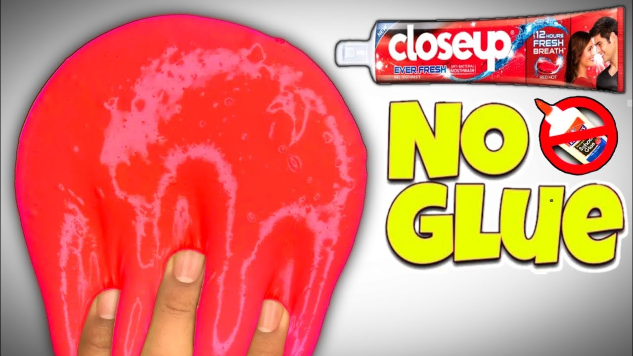 NO GLUE TOOTHPASTE SLIME💦👅 How to make Slime with Close Up Toothpaste ...