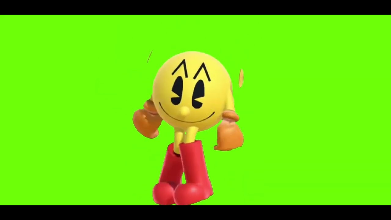 Pac-Man default dancing (green screen) - YouTube