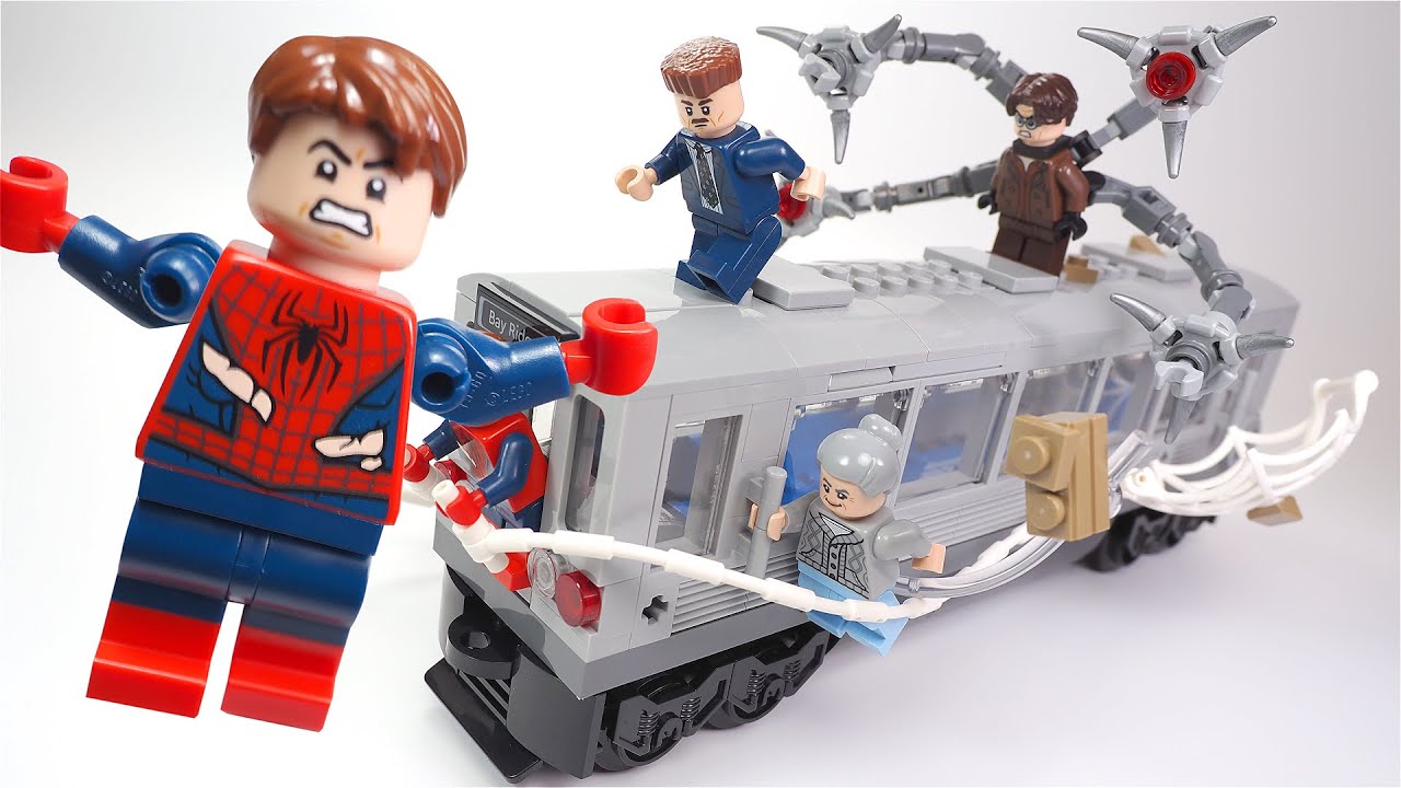 LEGO Spider-Man vs. Doc Ock Subway Train Scene | LEGO 76321 Set ...