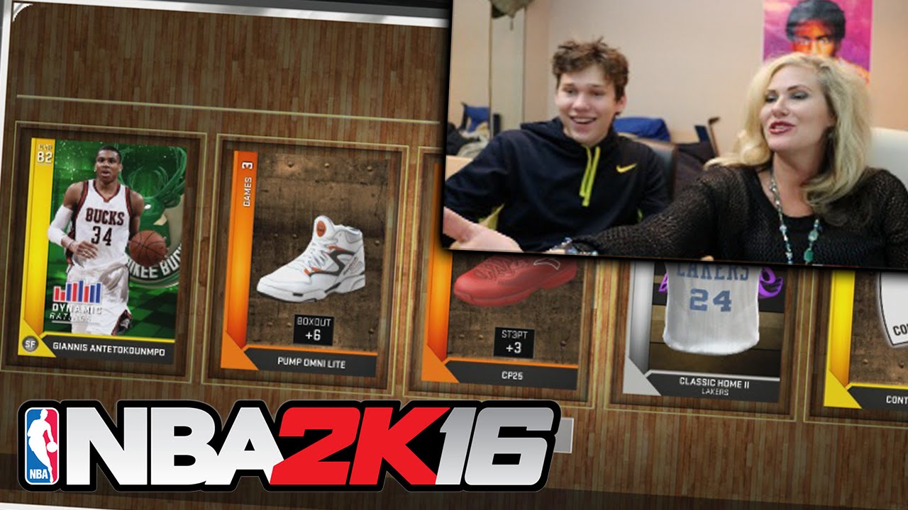 NBA 2K16 PACK OPENING WITH MY MOM!! - YouTube