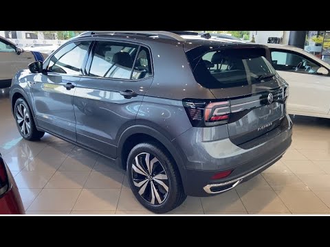 Detalhes internos do 2023 T-Cross, com teto solar, Highline 250 TSI ...