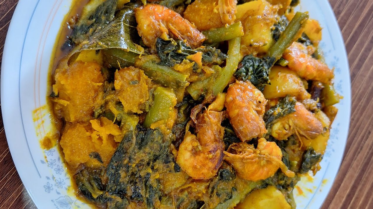 Puishak Chingri Recipe. Bengali Style Easy Puishak Ranna Recipe. - YouTube