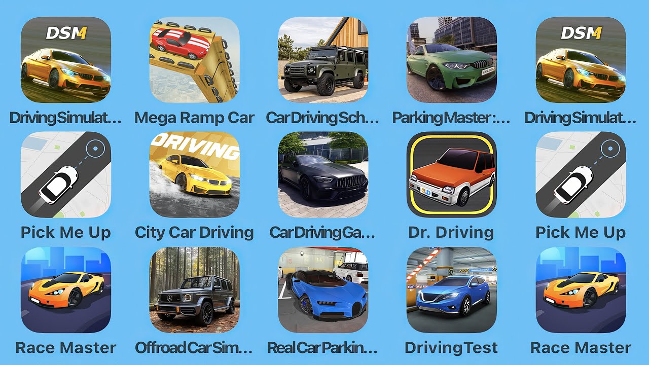 Driving Simulator, Mega Ramp Car, Car Driving School, Parking Master ...