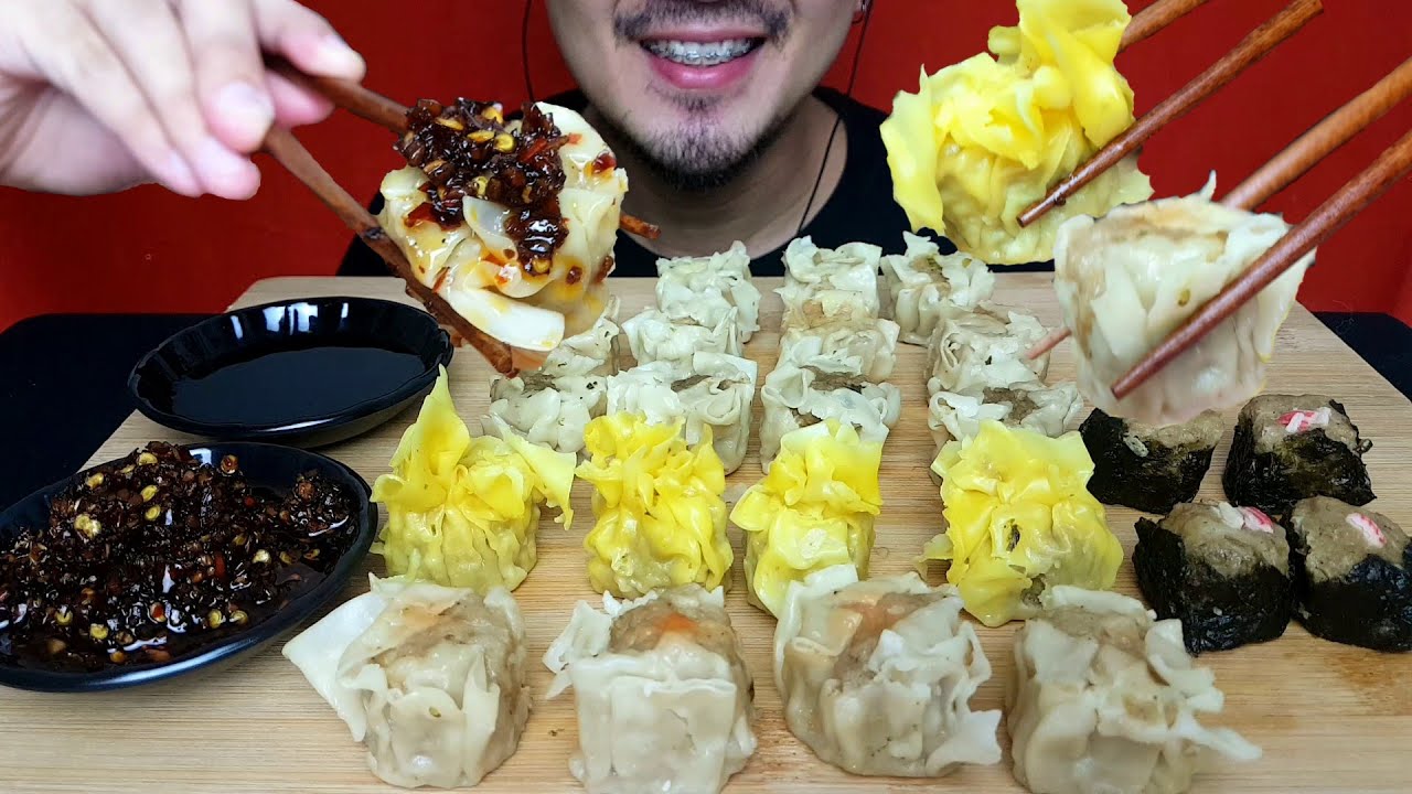 ASMR ASSORTED SIOMAI | MUKBANG Eating Sounds (No Talking) - YouTube