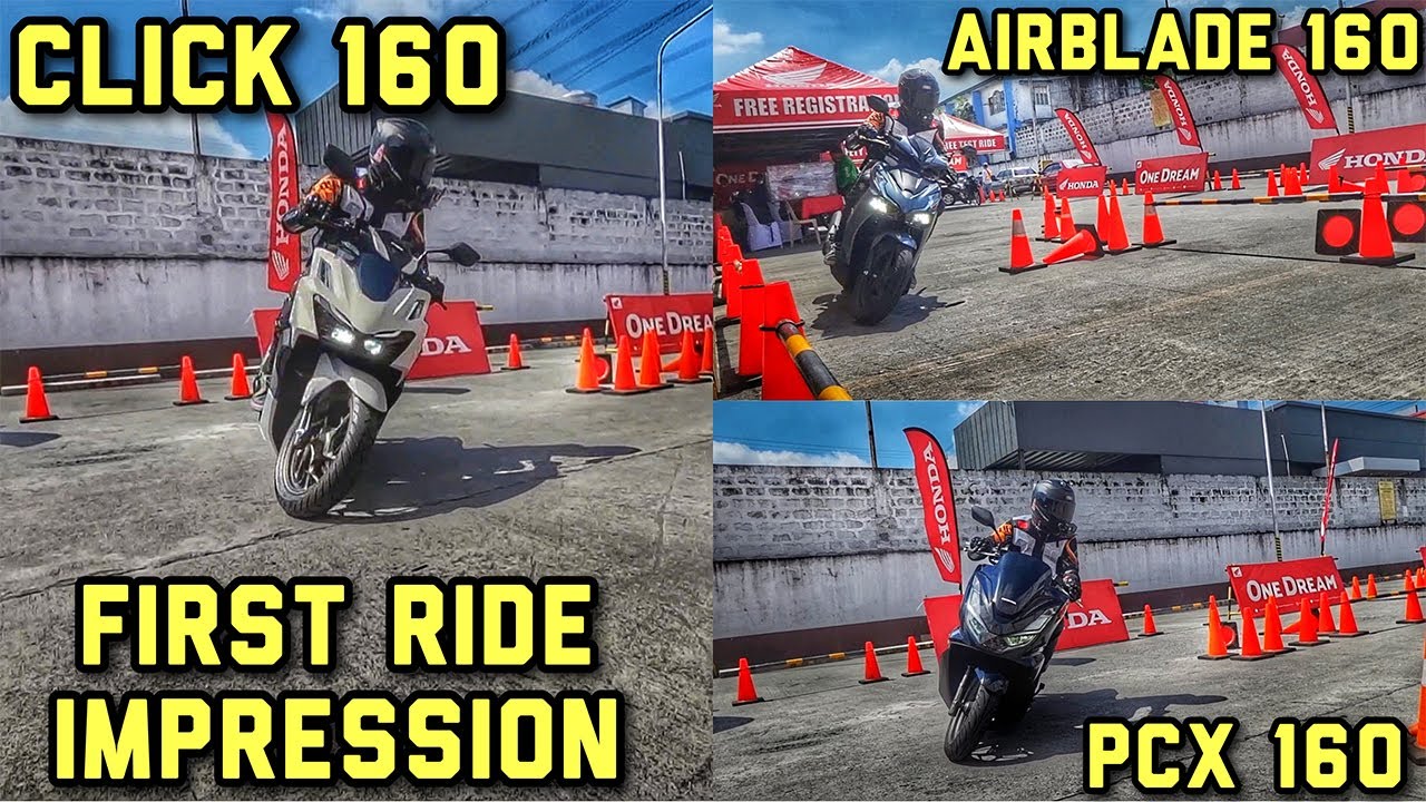 Honda 160cc Motorcycle First Ride | Click | PCX | Airblade - YouTube