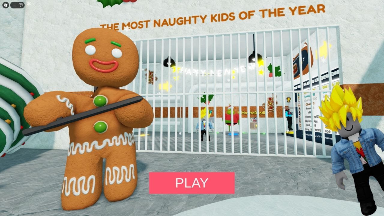 🎄🍪 GINGERBREAD MAN'S BARRY'S PRISON RUN! (OBBY) 🍩🥛ROBLOX | PRO Gamer ...