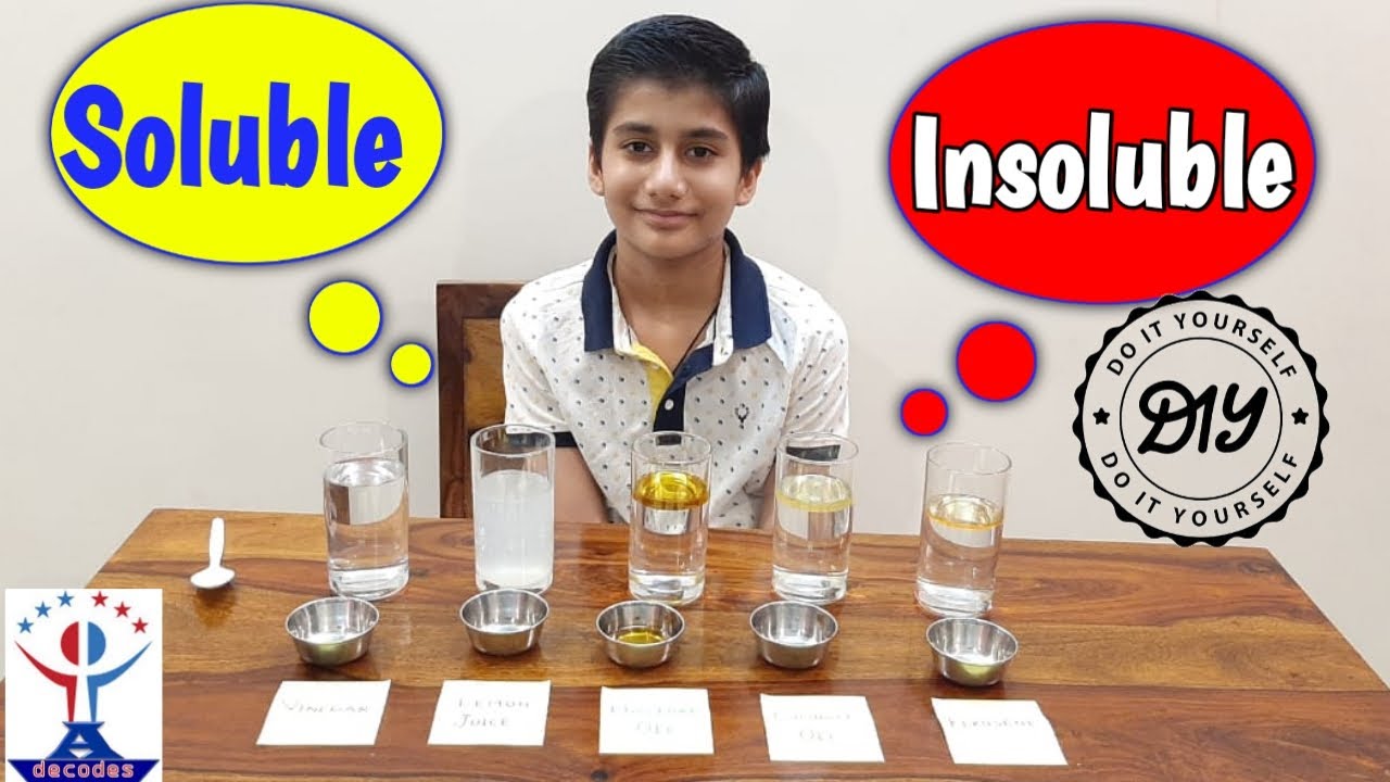Soluble and Insoluble liquids | Science experiment | NCERT | Class 6 ...