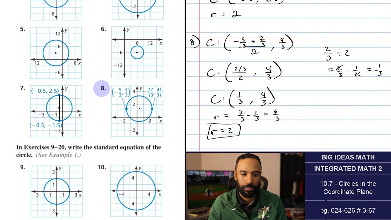 Big Ideas Math [IM2]: 10.7 - Circles in the Coordinate Plane (Lecture ...